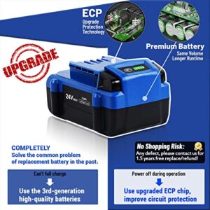 【Upgrade!!】 CaliHutt 24V 5.0Ah High Capacity Replace Battery for Kobalt 24V Battery Max KB624-03 KB524-03 KB424-03 KB224-03 Lithium Ion Cordless Tools Battery[Can't FIT Snow Joe &Sun Joe &Chain Saw]