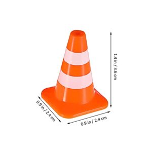 LUOZZY 20 Pcs Miniature Traffic Cones Kids Traffic Signs Toys Children Road Construction Cones Toys Sand Table Ornaments