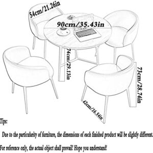 Office Business Hotel Lobby Dining Table Set, Office Table and Chair Set Hotel Reception Lounge Reception Table and Chair Set Round Table Office Hotel Living Room 1 Table 4 Chairs Tea Shop Dessert Sho