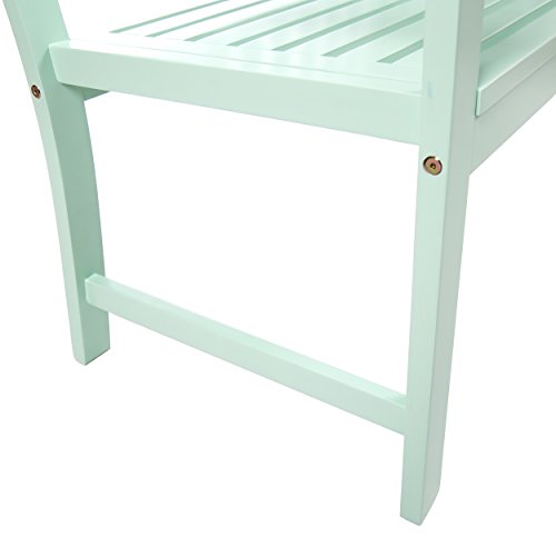 Christopher Knight Home Loja Outdoor Acacia Wood Bench, Light Mint