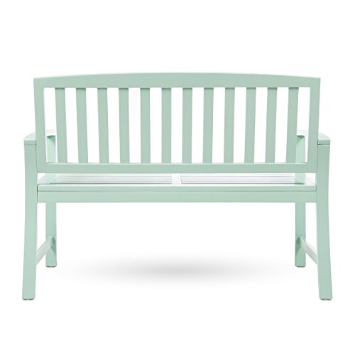 Christopher Knight Home Loja Outdoor Acacia Wood Bench, Light Mint