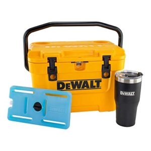 dewalt dxc1013b 10 quart roto-molded lunchbox cooler/ 10 quart ice pack cooler/ 30 oz. black tumbler combo