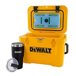 Dewalt DXC1013B 10 Quart Roto-Molded Lunchbox Cooler/ 10 Quart Ice Pack Cooler/ 30 oz. Black Tumbler Combo