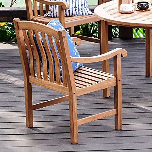 Cambridge Casual 120330-TW-XX-XX-XX Arie Dining Armchair, Natural Teak