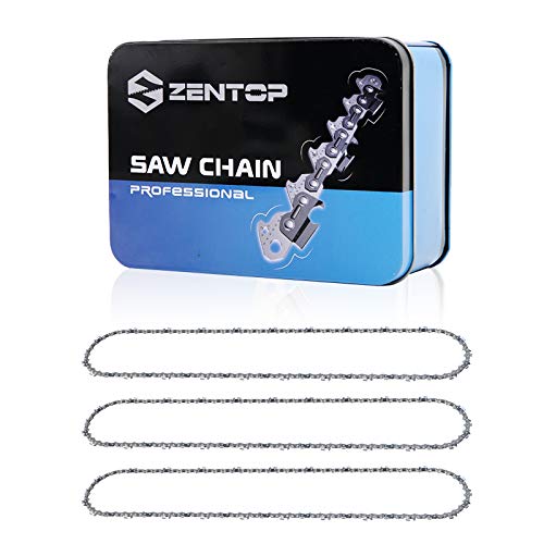 ZENTOP 16-Inch 3 Pack Chainsaw Chain .325" Pitch .050" Gauge 66 Drive Links Wood Cutting Saw Chain for Chainsaw Parts fits Craftsman, Echo, Homelite, Poulan, Remington