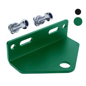 universal zero turn lawn mower trailer hitch 5 inch heavy duty steel – including installation hardware (green)