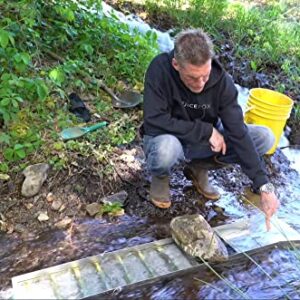 Sluice Box for Gold Mining; 50 inch Gold Prospecting Sluice; Folding Aluminum Sluice Box with Miners Moss; Large Gold Box for Gold Mining and Gold panning kit