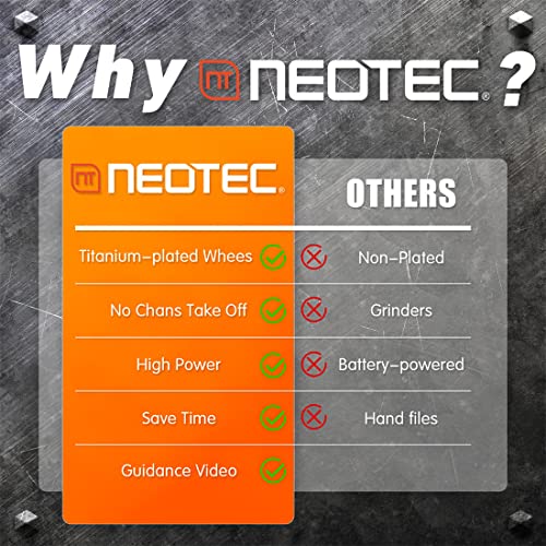 NEO-TEC Electric Chainsaw Sharpener Kit, 3 in 1 Chainsaw File 180W Power Chain Saw Blade Sharpener Tool