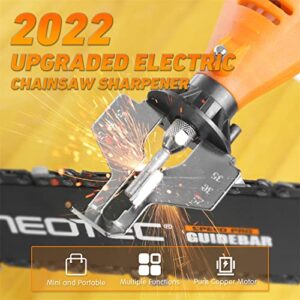 NEO-TEC Electric Chainsaw Sharpener Kit, 3 in 1 Chainsaw File 180W Power Chain Saw Blade Sharpener Tool