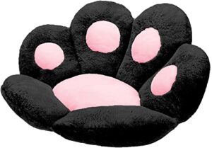 cushion,cat paw cushion cute chair seat cushion lazy sofa cushion outdoor decoration warm floor cushion skin friendly warm mat (60x60cm, black)