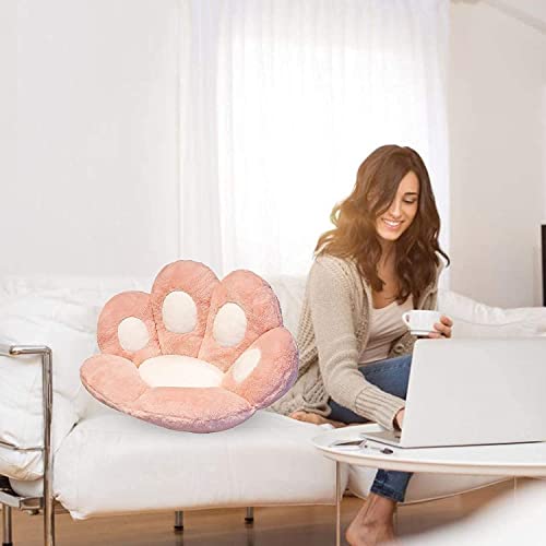 Cushion,Cat Paw Cushion Cute Chair Seat Cushion Lazy Sofa Cushion Outdoor Decoration Warm Floor Cushion Skin Friendly Warm Mat (60x60cm, Black)