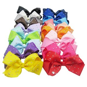 Vereinen Small Soft Hair Ties Toddler Baby Girls Hair Clip Bowknot Hairpin Headwear Thick Elastic (P, One Size)