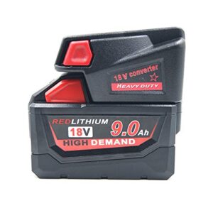 Alian Adapter Converter for Milwaukee M18 18V Li-ion Battery to for Milwaukee V18 48-11-1830 Battery;48-11-2200 48-11-2230 18V NI-CD Tool Battery Adapter