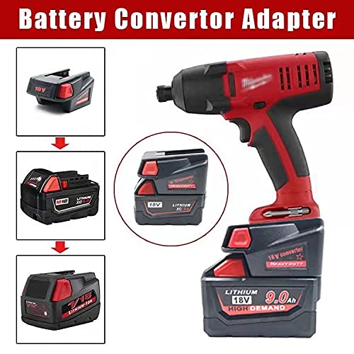 Alian Adapter Converter for Milwaukee M18 18V Li-ion Battery to for Milwaukee V18 48-11-1830 Battery;48-11-2200 48-11-2230 18V NI-CD Tool Battery Adapter