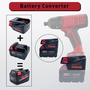 Alian Adapter Converter for Milwaukee M18 18V Li-ion Battery to for Milwaukee V18 48-11-1830 Battery;48-11-2200 48-11-2230 18V NI-CD Tool Battery Adapter