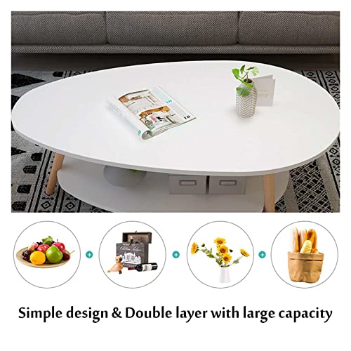 LIRUXUN White Coffee Table Stand Set Nordic Table Laptop Minimalist Mesas Bajas Wooden Side Table