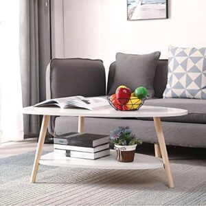 LIRUXUN White Coffee Table Stand Set Nordic Table Laptop Minimalist Mesas Bajas Wooden Side Table