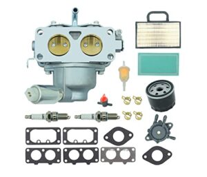 carburetor fit for john deere l111 l118 l120 la120 la130 la135 la140 la145 la150 replacement parts for briggs & stratton 791230 799230 699709 499804 20-25hp v-twin engine lawnmower