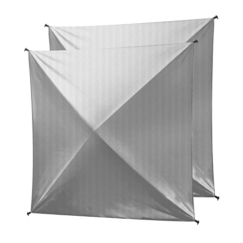 XGEAR Pop Up Hub Screen House Sun Shelter Canopy Wind/Sun Panel - 2 Pack Grey