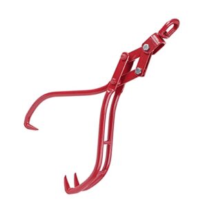 felled 28in log lifting tongs – 38in cap large steel timber log grapple skidding tongs for wood logging equipment