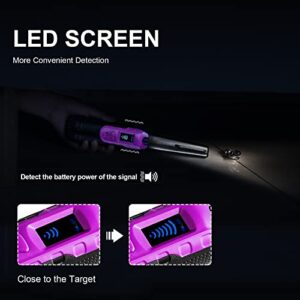 [2022 Newest] Metal Detector, LED Display Metal Detector Pinpointer, Handheld Pin Pointer Metal Detector, IP68 Full-Waterproof Underwater, Treasure Hunting Tool for Kids, Adults (HS-11 Purple)