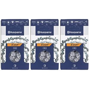 husqvarna 585550084 24″ c83 x-cut 24″ chain 3/8″ .050″ 84 dl 3 pack