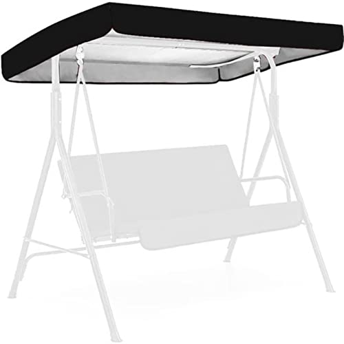 BTURYT Replacement Canopy for Swing Seat 3 Seater Garden Hammock Cover, 210D Oxford Cloth Patio Swing Top Cover with 4 Reinforced Corner Pockets(top Cover only)