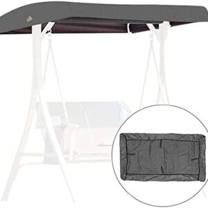 BTURYT 210D Oxford Cloth Patio Swing Top Cover with 4 Reinforced Corner Pockets,Replacement Canopy for Swing Seat 3 Seater Garden Hammock Cover-(top Cover only)