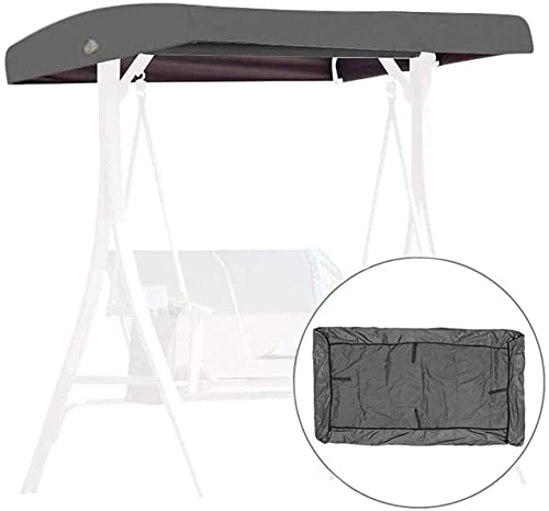 BTURYT 210D Oxford Cloth Patio Swing Top Cover with 4 Reinforced Corner Pockets,Replacement Canopy for Swing Seat 3 Seater Garden Hammock Cover-(top Cover only)