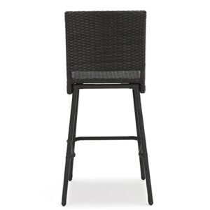 GDF Studio Sandy Point Patio Furniture ~ Wicker Outdoor Bar Stool (Set of 2)