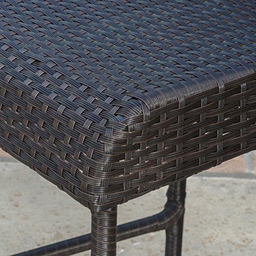 GDF Studio Sandy Point Patio Furniture ~ Wicker Outdoor Bar Stool (Set of 2)