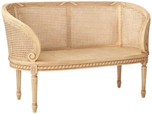 parisian oval rattan settee