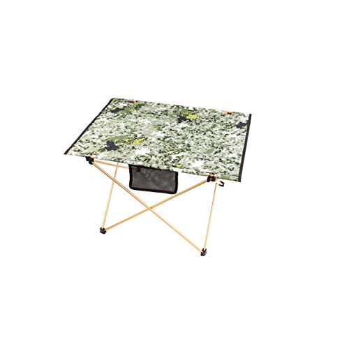 DOUBAO Outdoor Picnic Table Camping Portable Aluminum Alloy Folding Table Waterproof Oxford Cloth Light Durable Tables Camouflage