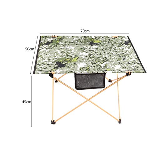 DOUBAO Outdoor Picnic Table Camping Portable Aluminum Alloy Folding Table Waterproof Oxford Cloth Light Durable Tables Camouflage