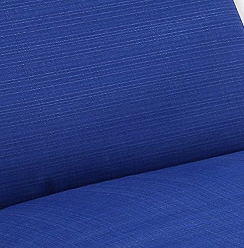 Pillow Perfect Fresco Solid Indoor/Outdoor Patio Chaise Lounge Cushion Plush Fiber Fill, Weather and Fade Resistant, 72.5" x 21", Blue