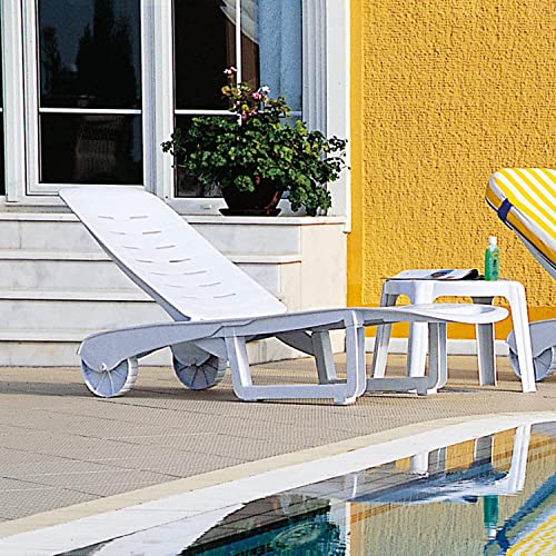 Compamia Sundance Pool Chaise Lounge in White, Commercial Grade