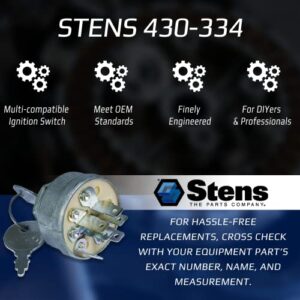 Stens New Indak Ignition Switch 430-334 Compatible with Exmark Lazer Z and Lazer Z XP with 60" and 72" Deck, Toro Z500 Series Z Master with 60" and 72" Deck 103-0206, 104-2541, 109-4736, 88-9830