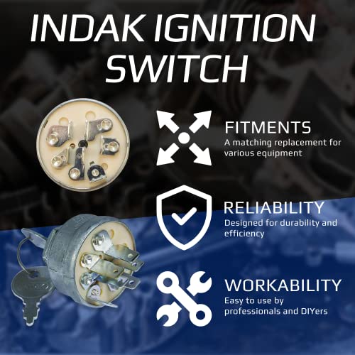 Stens New Indak Ignition Switch 430-334 Compatible with Exmark Lazer Z and Lazer Z XP with 60" and 72" Deck, Toro Z500 Series Z Master with 60" and 72" Deck 103-0206, 104-2541, 109-4736, 88-9830