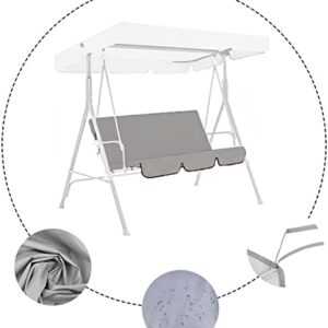 BTURYT Waterproof Swing Seat Cover,Swing Cushion Cover Replacement,Dustproof Protective Covers for 3 Seat Garden Swing Chair Cushions-(Chair Cover only)