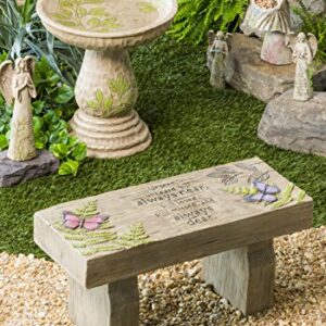 New Creative Those We Love Memorial Outdoor Garden Bench | Butterflies & Ferns | Furniture for Patio Porch Lawn Park Deck Gravesite | Loss of Loved One | Pet Dog Cat