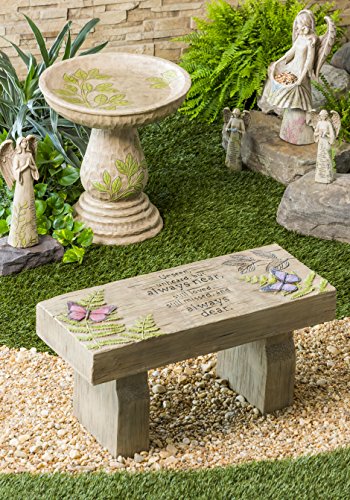 New Creative Those We Love Memorial Outdoor Garden Bench | Butterflies & Ferns | Furniture for Patio Porch Lawn Park Deck Gravesite | Loss of Loved One | Pet Dog Cat