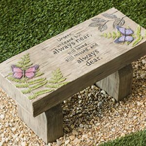 New Creative Those We Love Memorial Outdoor Garden Bench | Butterflies & Ferns | Furniture for Patio Porch Lawn Park Deck Gravesite | Loss of Loved One | Pet Dog Cat