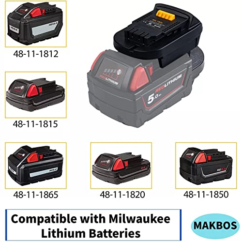 Alian MIL18DL Battery Adapter for Milwaukee 18V to for Dewalt 20V Battery Adapter,for M18 for Milwaukee Battery Adapter,Power Tool Lithium Battery Converters Adaptor