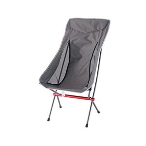 trentsnook exquisite camping stool light moon chair portable garden 7075 chair fishing seat camping adjustable or fixed height folding furniture armchair (color : dark gray)