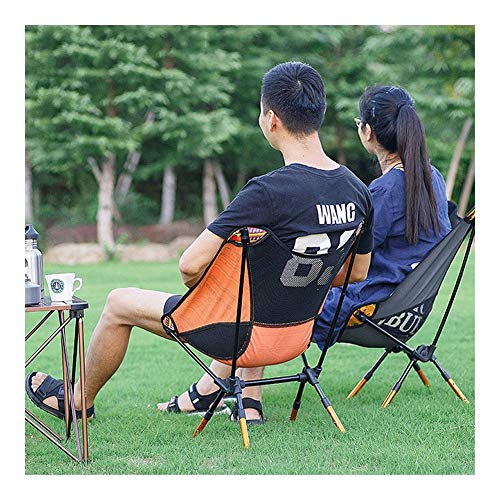 TRENTSNOOK Exquisite Camping Stool Light Moon Chair Portable Garden 7075 Chair Fishing Seat Camping Adjustable or Fixed Height Folding Furniture Armchair (Color : Dark Gray)