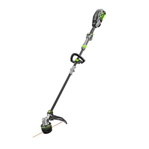 ego power+ st1623t 16-inch 56-volt lithium-ion cordless powerload™ with line iq™ telescopic carbon fiber straight shaft string trimmer, 4.0ah battery and charger included