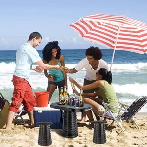 Outward Gear Collapsible Portable Table and Chairs for Travel Camping Cooking Small Folding Retractable Telescopic Table 2-in-1 Stool