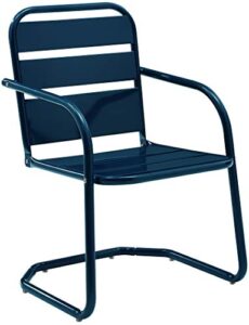 crosley furniture co1030-nv brighton retro metal chair, navy