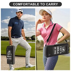 Golf Bag Cooler with Ice Pack, Golf Cooler Bag, Golf Beer Sleeve, Soft Golf Cart Cooler Bag, Holds 6 Beer Cans or 2 Bottles of Wine, Gift for Golf Lovers