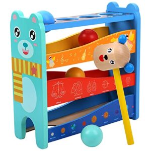 wooden knocking table playing table children’s educational early education piling table knocking to exercise hand fine movements kids cubes